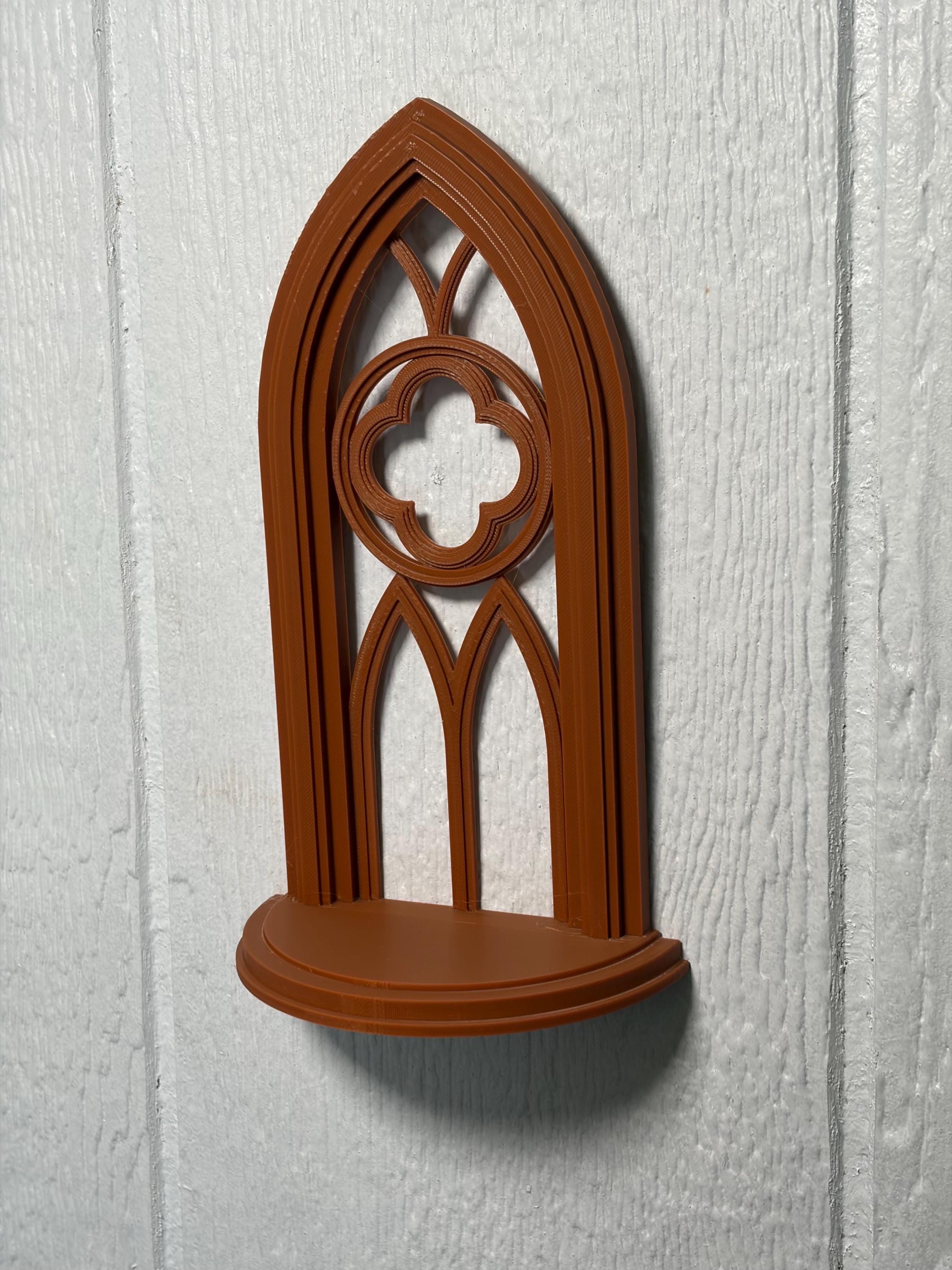 Gothic Arch Wall Art Display Stand- 3D Printed Goth Relief Decor – 3D ...